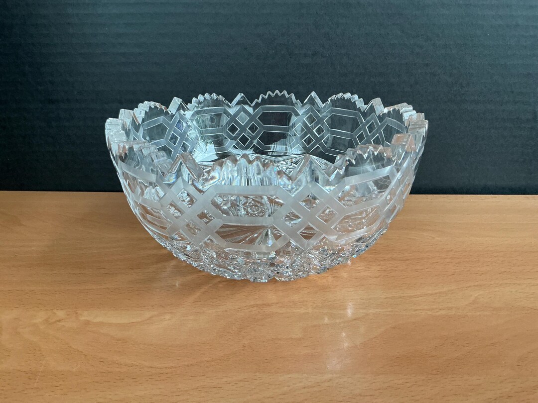 Vintage EAPG (early American Pattern Glass) Cut Glass Bowl - Etsy