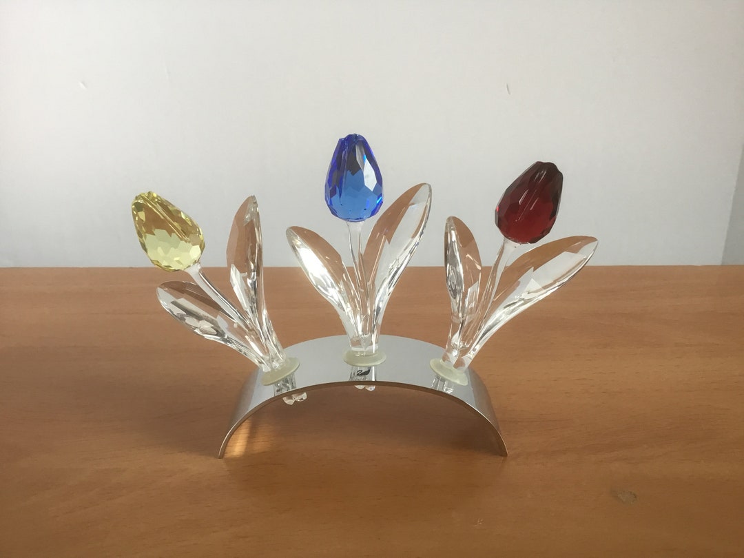 Vintage Swarovski Crystal Tulips Flowers - Etsy