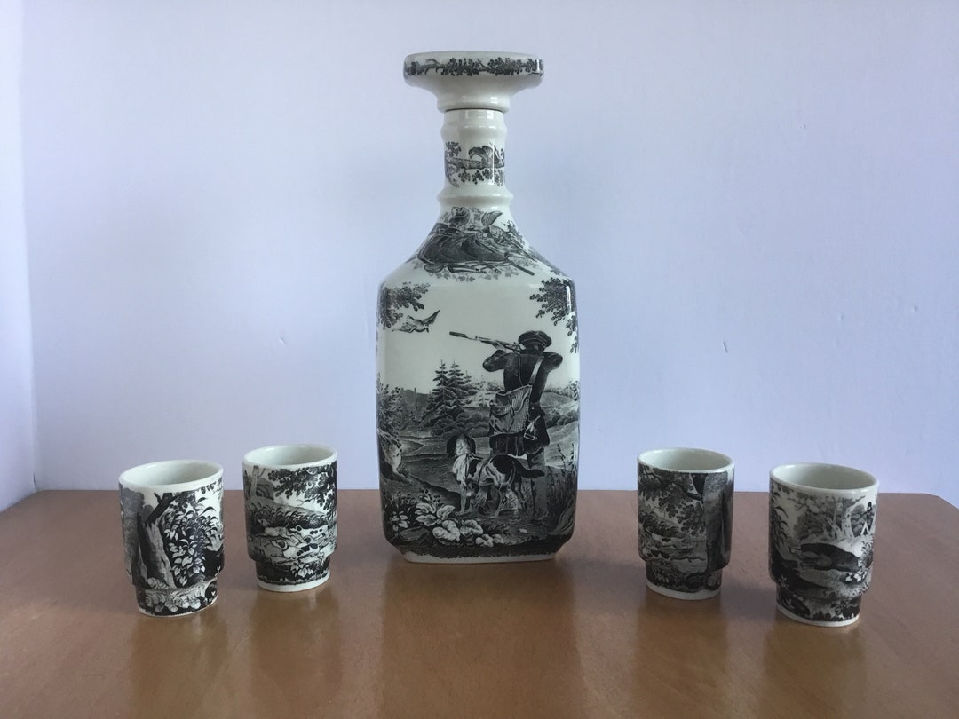 Vintage Porcelain VILLEROY & BOCH Mettlach Artemis Decanter Set - Etsy