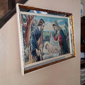 Vintage Virgin Mary Joseph Jesus Nativity Print Original Lithograph - Etsy