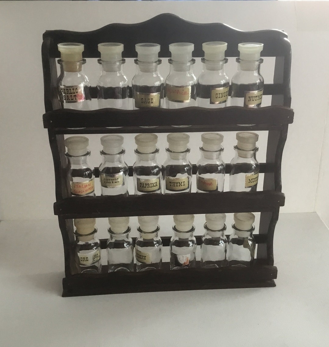 Vintage Wooden Spice Rack Wall Spice Rack - Etsy