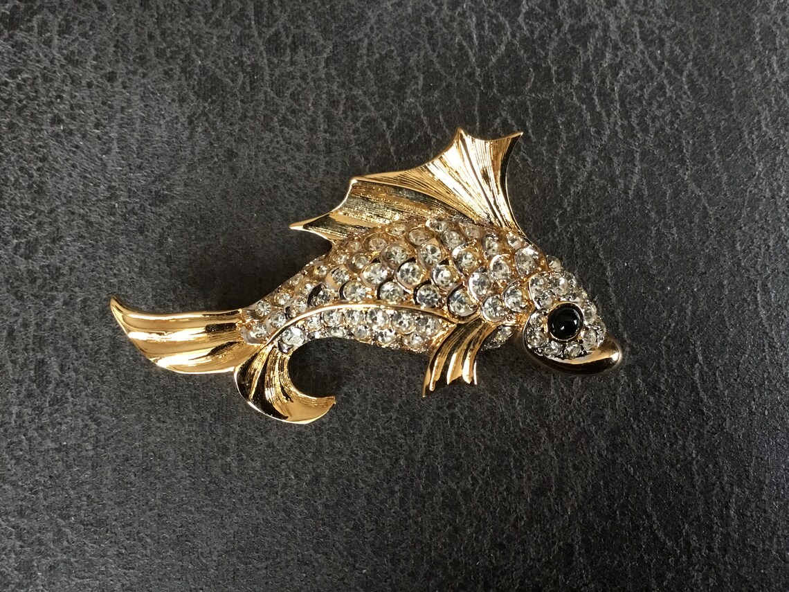 Vintage Nina Ricci Koi Fish Brooch | Etsy