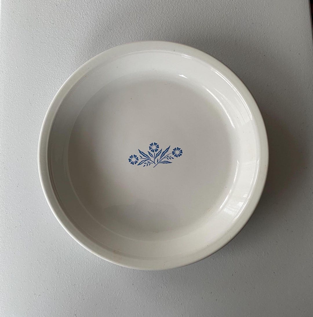 Vintage CORNING WARE Cornflower Blue Ceramic Pie Plate 10” - Etsy
