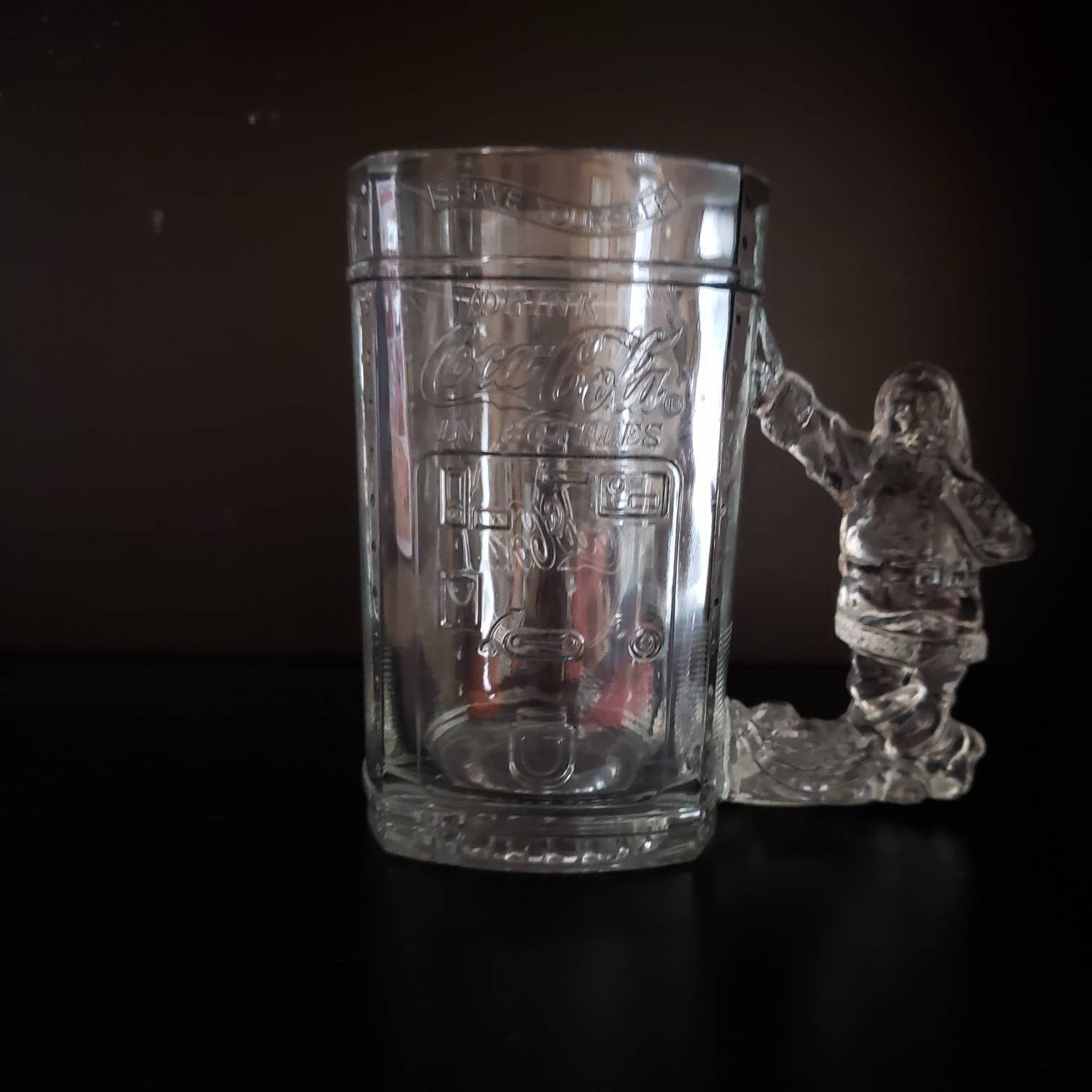 2 Coca Cola Coke 3D Clear Glass Vending Machine Mug W Santa - Etsy