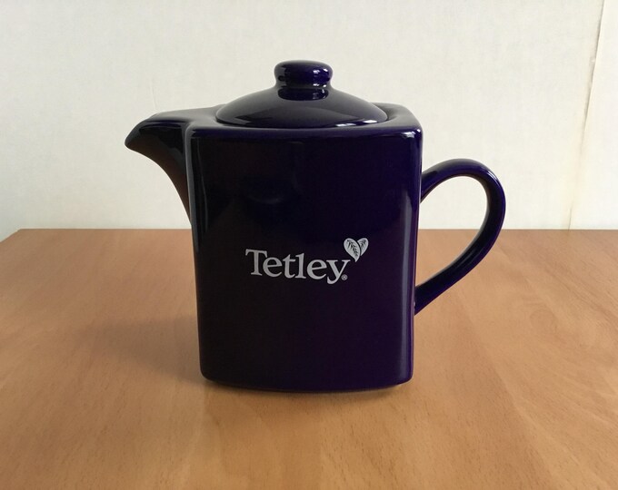 Vintage TETLEY TEAS Cobalt Blue Teapot - Etsy