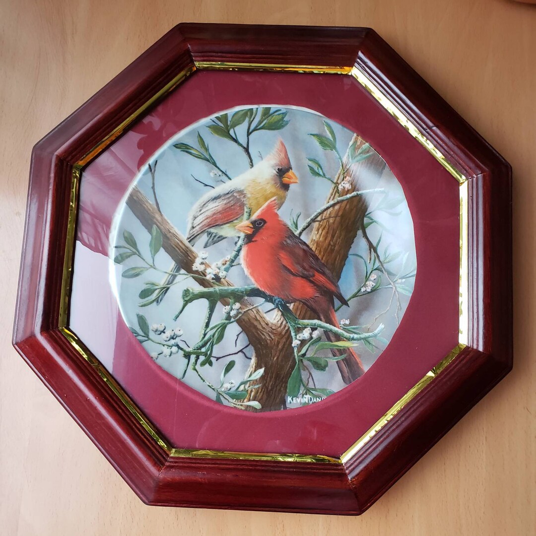 The Cardinal by Kevin Daniel Collector Plate Framed - Etsy Canada