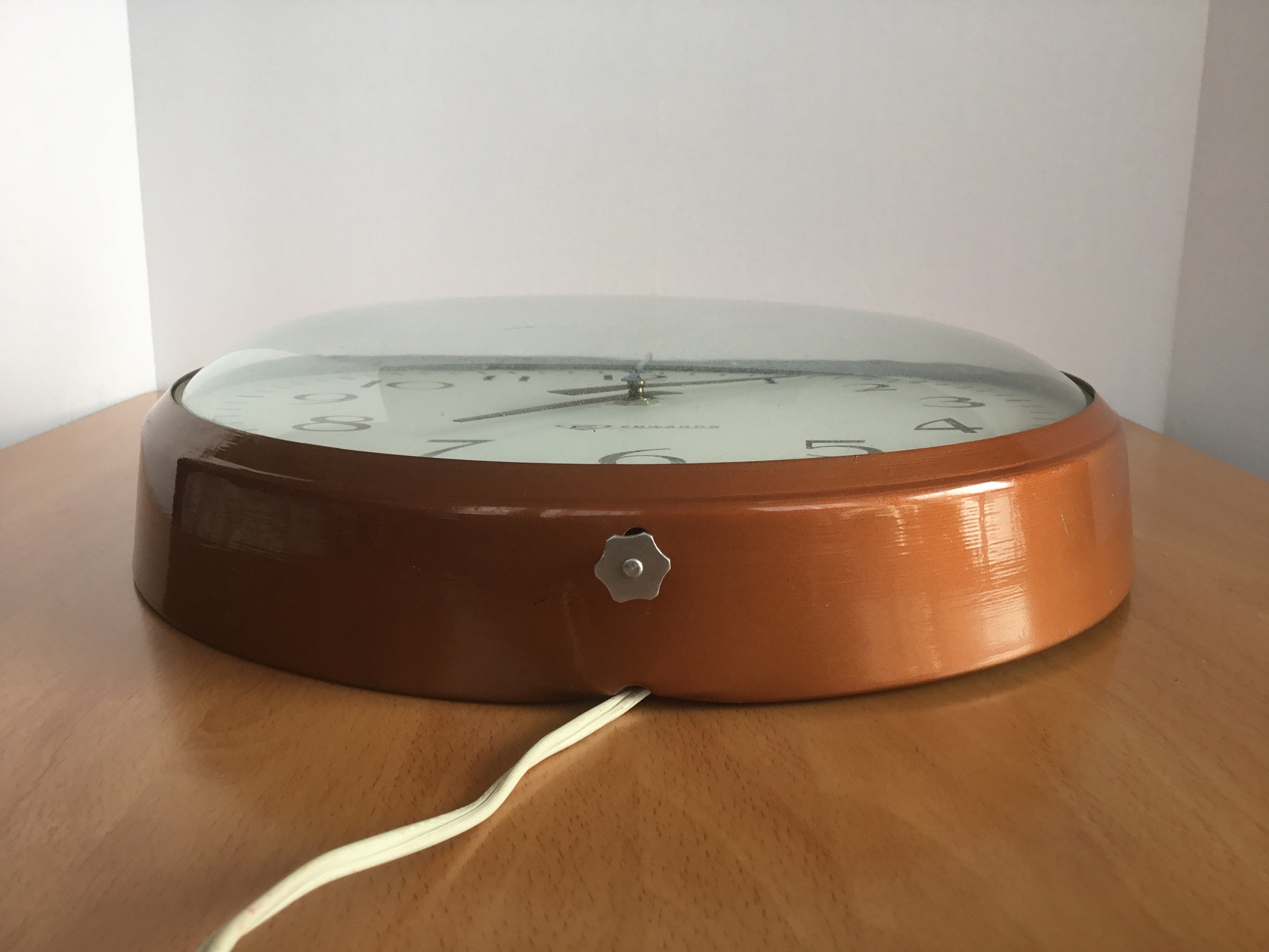 Vintage Edwards Electric Wall Clock With Convex Glass - Etsy