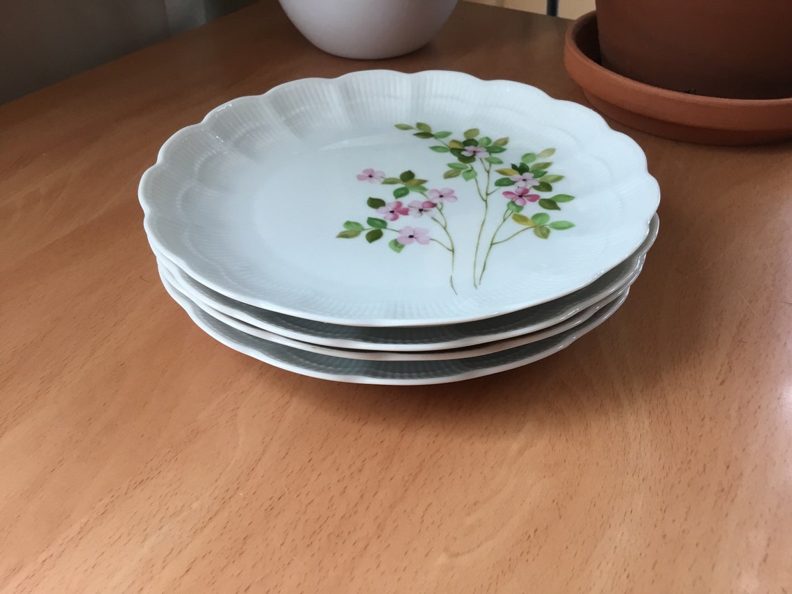 Vintage Set of 4 Salad Plates KAISER Romantica Bone China - Etsy