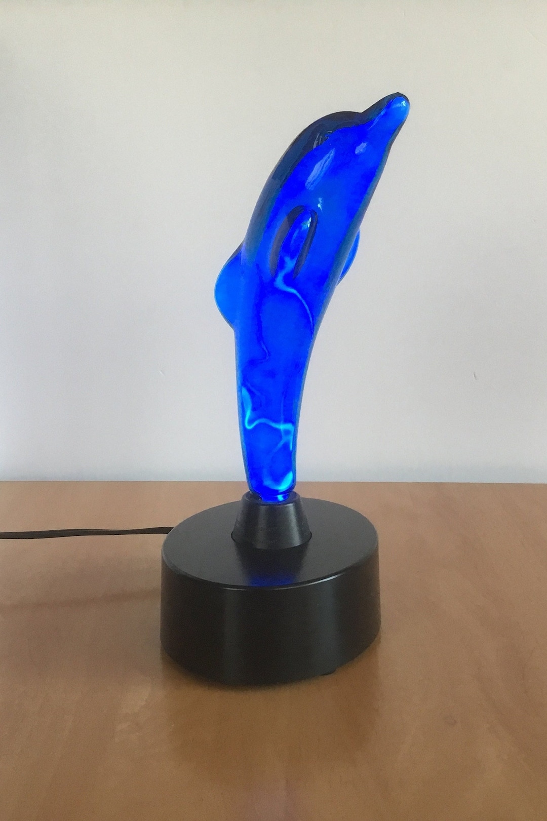 Vintage Glass Dolphin Lumisource Lamp - Etsy