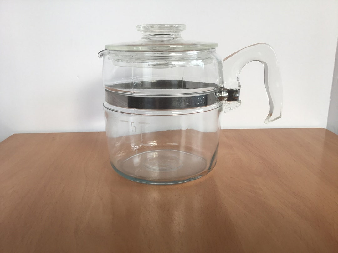 Vintage PYREX 6 Cup Flameware Coffee Pot Percolator - Etsy