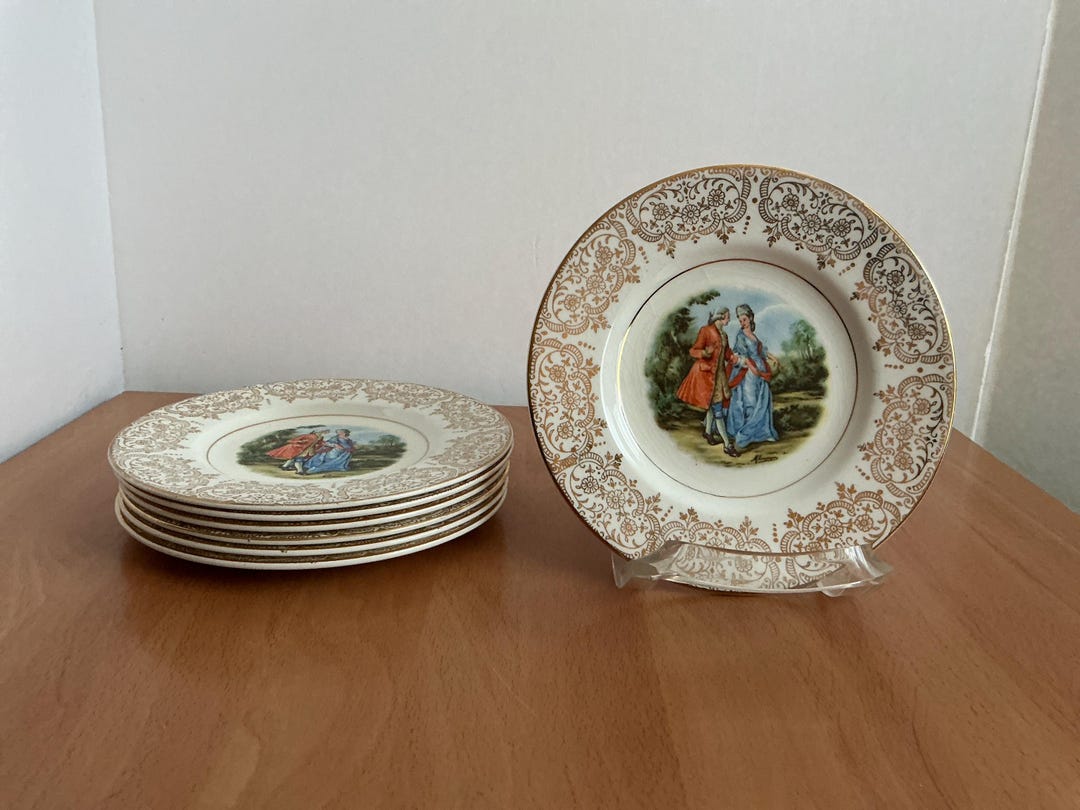 Vintage Renaissance by BARRATT’S England Dinner Plate Courting Couple 7 ...