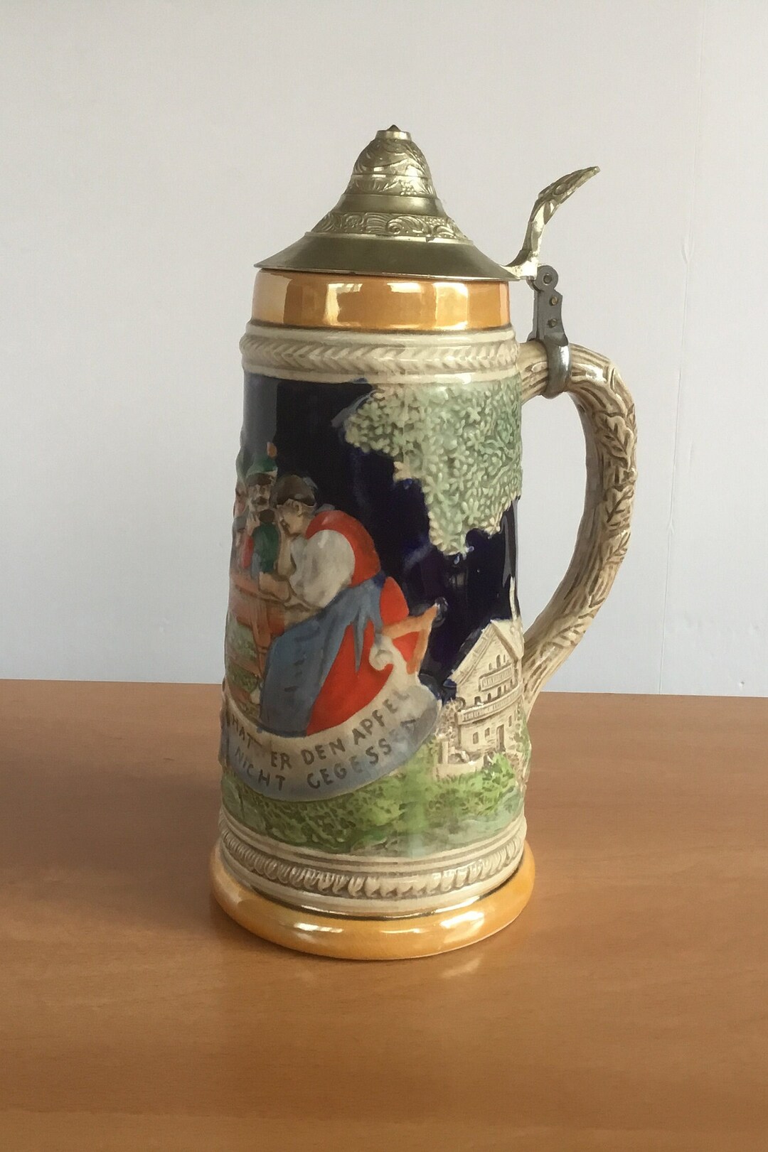 Vintage Large German Collectable Lidded BEER STEIN 10 Inch - Etsy