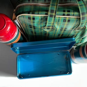 Vintage Sears Roebuck J.C. Higgins Plaid Lunch Box for 2 Picnic Set - Etsy