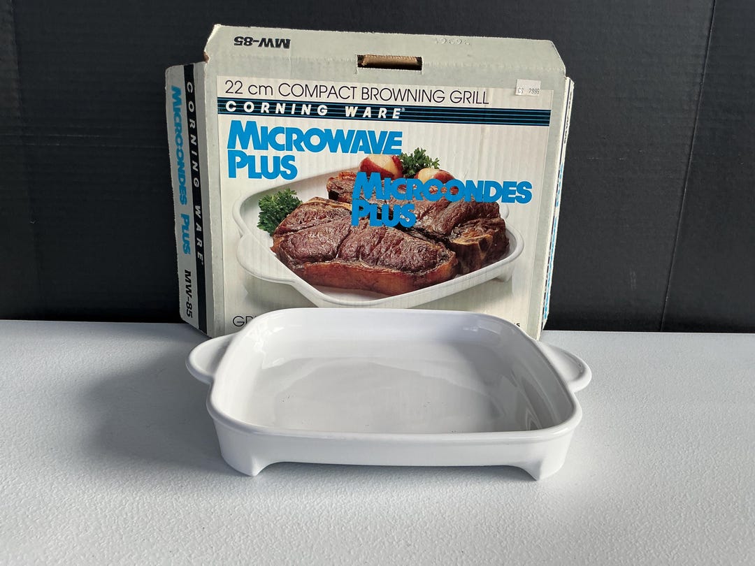 Vintage CORNING WARE Microwave Plus Browner Grill MW-85 - Etsy