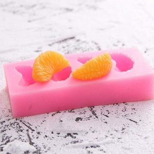 4-cavity Mandarin Tangerine Slices Silicone Mold-3d Mold-mini Soap Mold ...