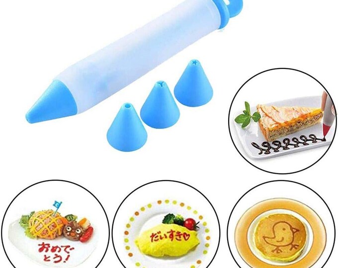 Pastry Cream Chocolate Decorating Pen Cake Food Writing Pen Silicone ...