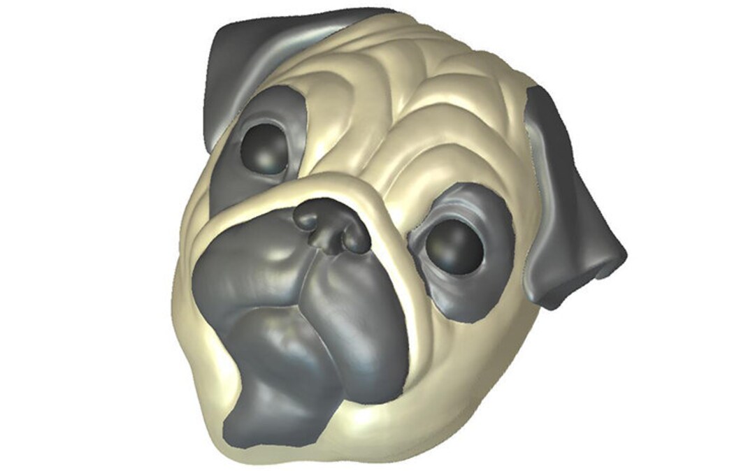 Pug Dog Mold-mops Head Plastic Mold-chocolate Mold-candle Mold-soap ...