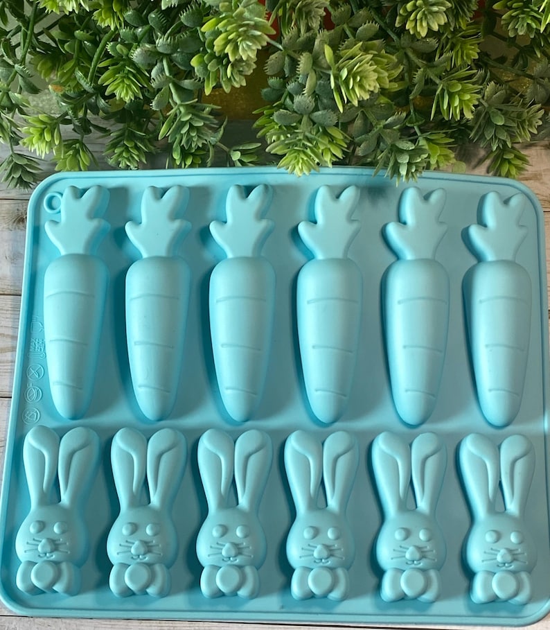 Easter Silicone Molds Set: Mini Carrot & Bunny Baking Supplies - Etsy