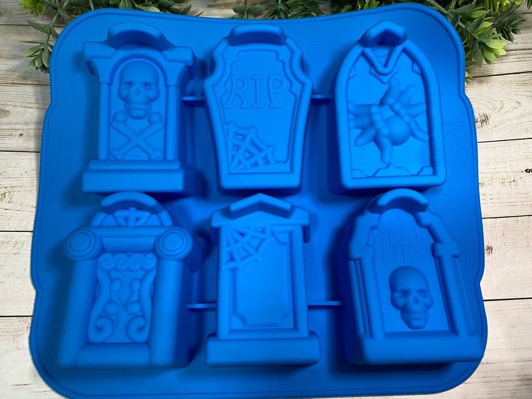 Silicone Tombstone Cake Mold - Halloween Horror Prank Themed Chocolate ...