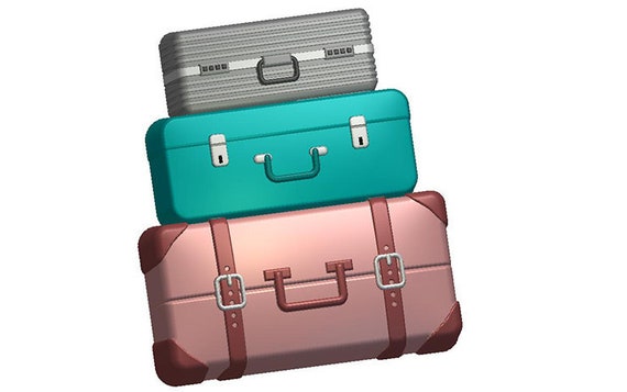 Suitcases Mold-traveling Theme Plastic Mold-baggage Mold-bath | Etsy