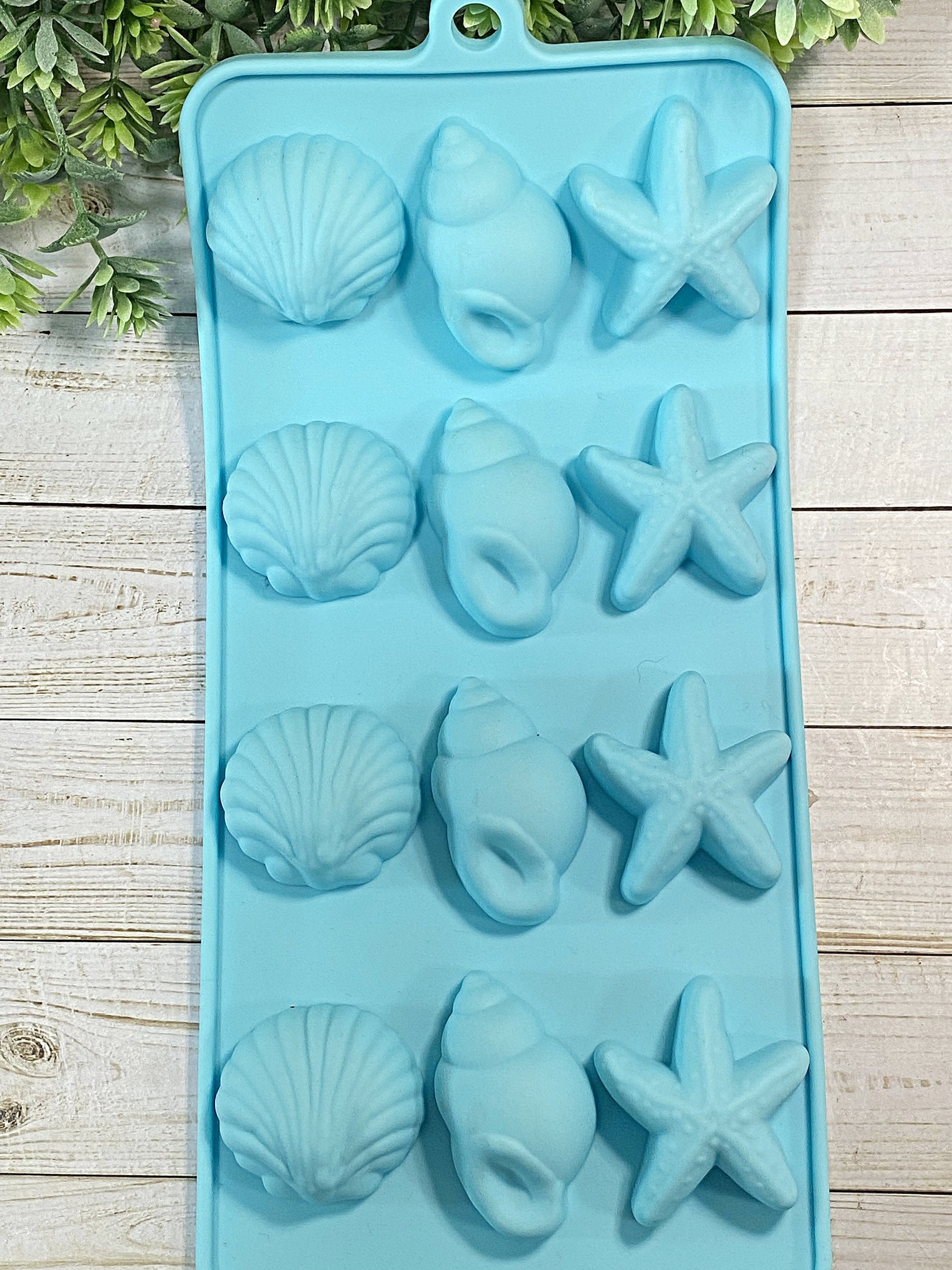 12 Cavities Seashells Silicone Candy Mold-sea Ocean Theme - Etsy