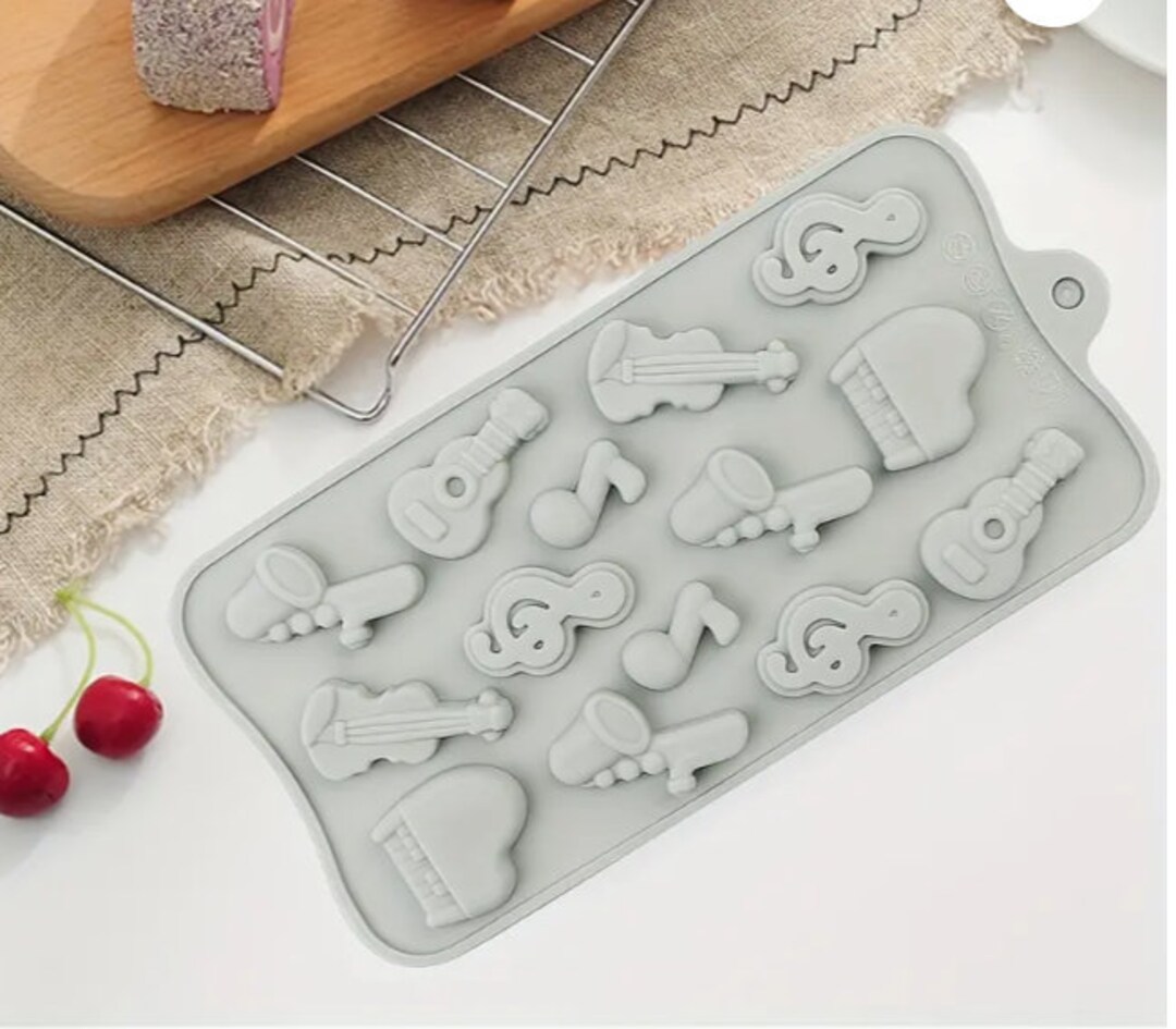 Musical Instruments MINI Silicone Chocolate Mold Non-stick Ice Molds ...