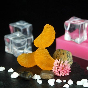 4-cavity Mandarin Tangerine Slices Silicone Mold-3d Mold-mini Soap Mold ...