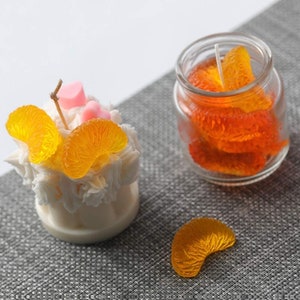 4-cavity Mandarin Tangerine Slices Silicone Mold-3d Mold-mini Soap Mold ...