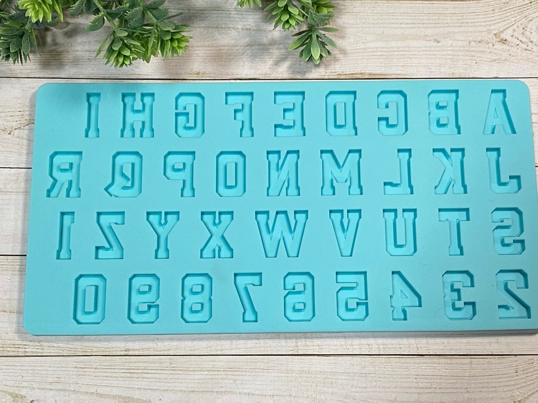 Varsity Font Silicone Fondant Mold-alphabet Mold-cupcake Cake ...