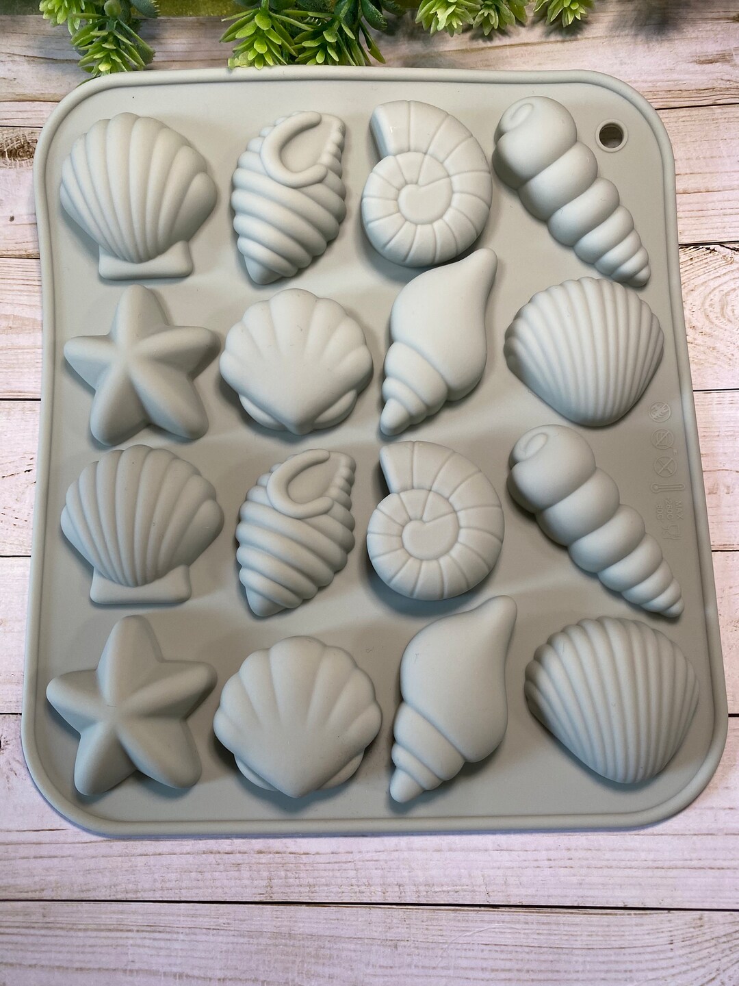 16 Conch Starfish Shell Shapes Mold for Chocolate, Cake Decorating Mold ...
