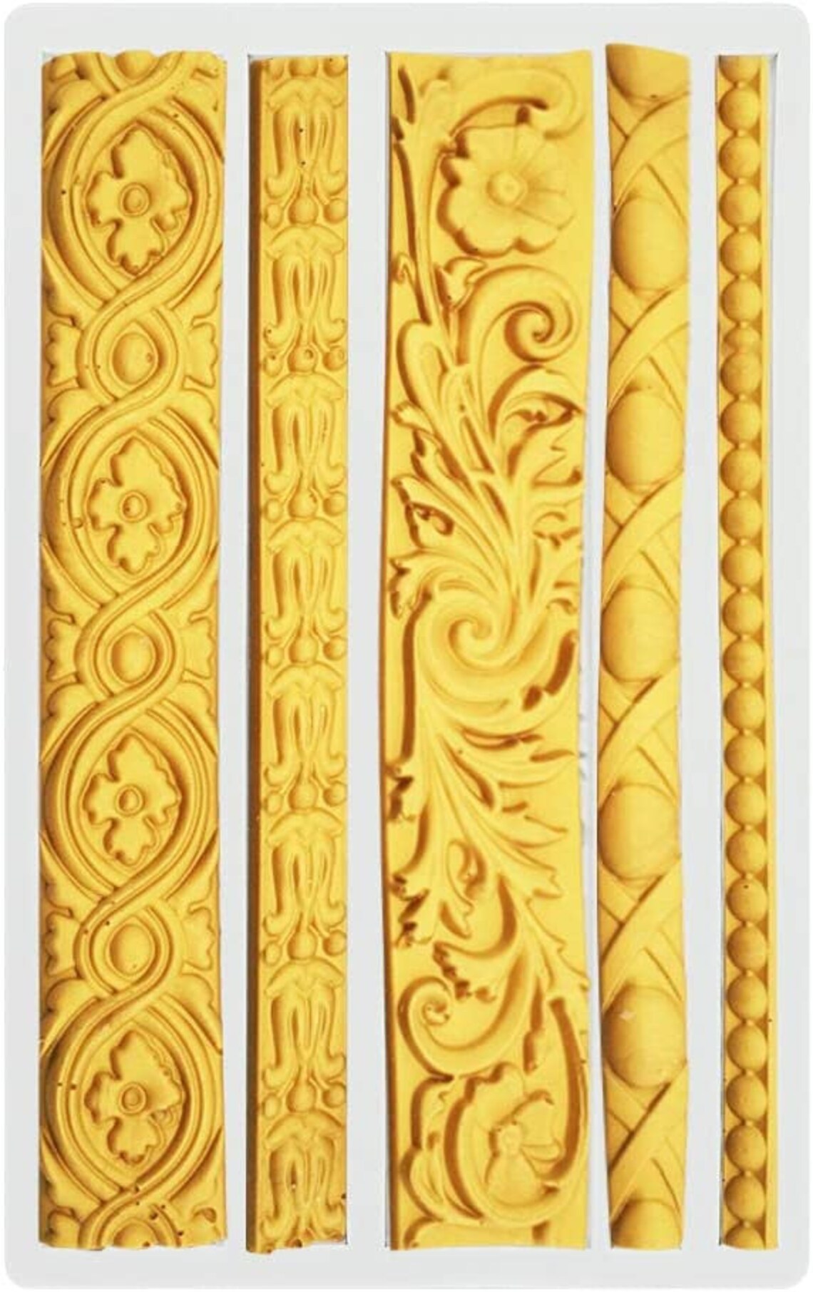 Baroque Scroll Silicone Mold: Cake Border, Fondant Lace, Gum Paste - Etsy