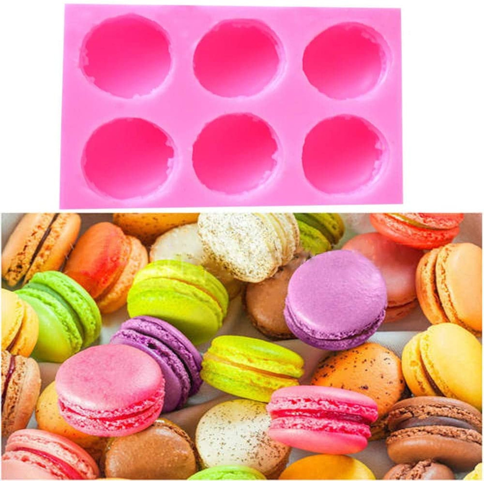 6-cavity 3D Mini Macaroons Silicone Mold-fondant Mold-macaron - Etsy