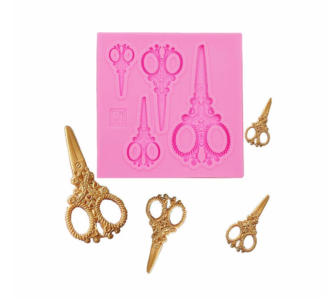 Mini Scissors Silicone Mold-sugarcraft Fondant Decorating Mold for DIY ...