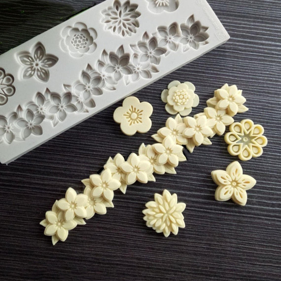 Flowers Variety Fondant Silicone Mold- DIY Cake Circumference Flower ...