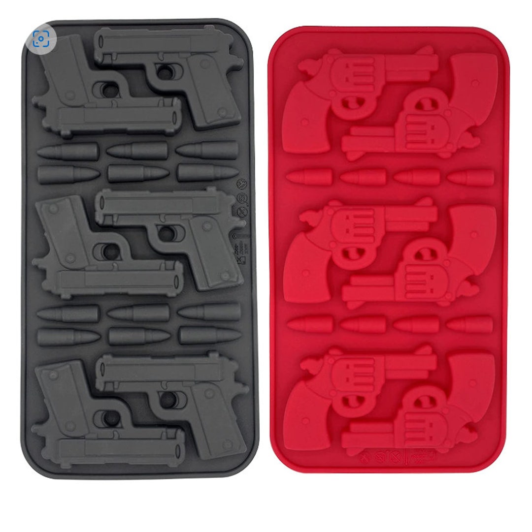 Silicone Gun Pistol Chocolate Mold-ice Cube Tray-mini Soap Mold ...