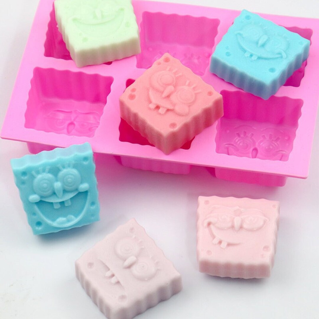 Sponge 6 Cavities Silicone Mold-soap Mold-chocolate Mold-fondant Cake ...
