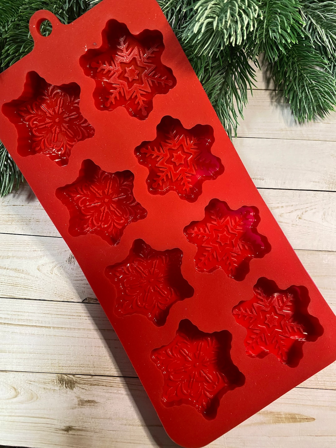 Snowflake Silicone Candy Mold-8 Cavities Candy Mold-mini Soap Mold-ice ...