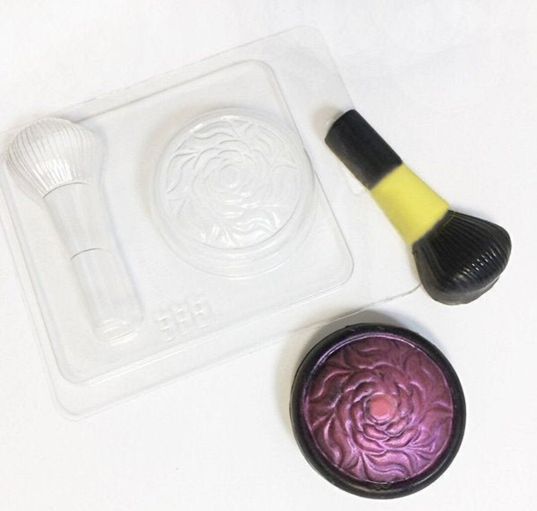 Blush and Brush Plastic Mold-cosmetic Theme Mold-beauty Theme Mold-soap ...