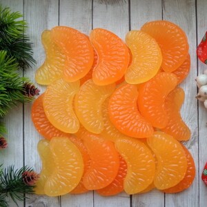 4-cavity Mandarin Tangerine Slices Silicone Mold-3d Mold-mini Soap Mold ...