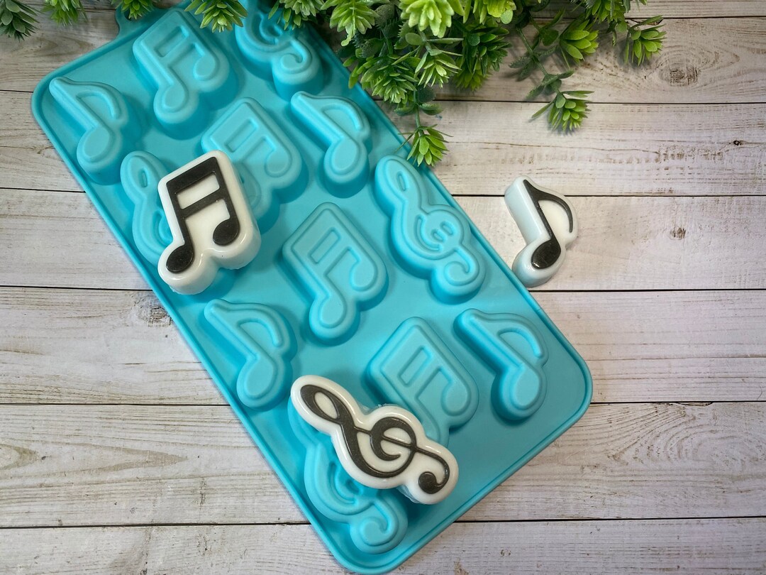 12 Cavities Musical Notes Silicone Candy Mold-chocolate Mold-ice Tray ...