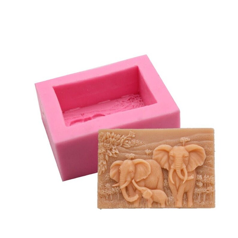 3D Elephants Family Silicone Mold-elephant Mold-african Theme - Etsy