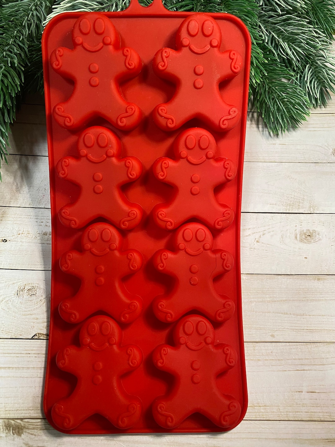 Gingerbread Man Silicone Candy Mold-8 Cavities Candy Mold-mini Soap ...