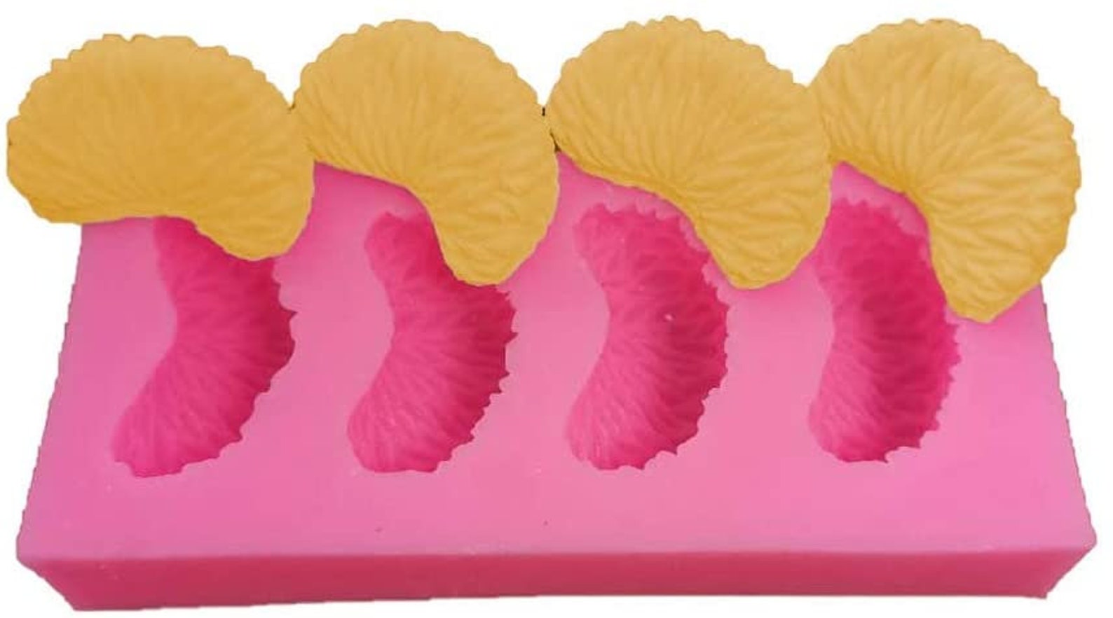 4-cavity Mandarin Tangerine Slices Silicone Mold-3d Mold-mini - Etsy