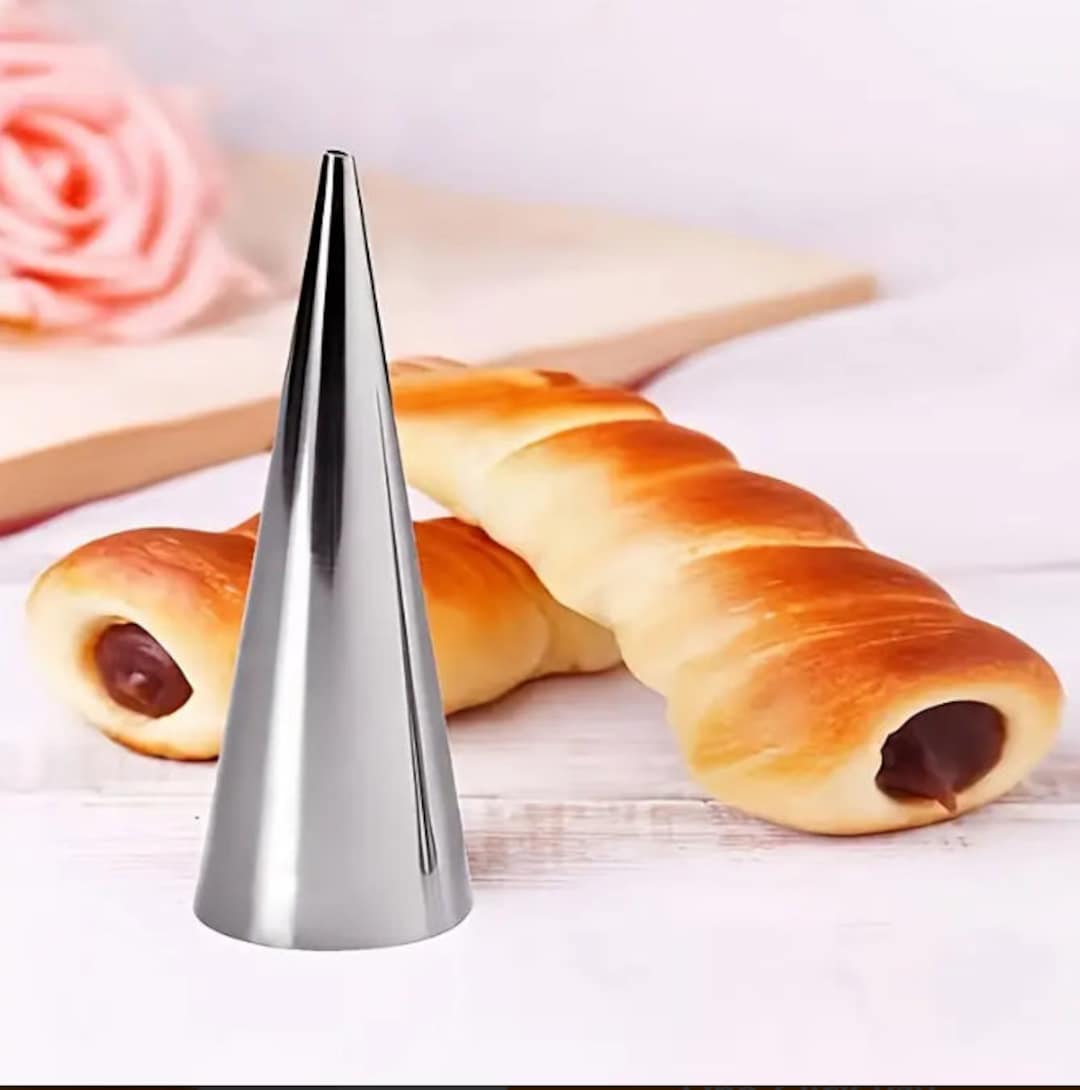 5pcs Stainless Steel Cream Horn Molds, Pastry Cone Shape Non-stick ...