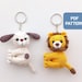 Crochet Lion & Dog Keychain Pattern: Amigurumi PDF (digital Download ...