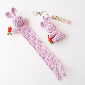 Crochet Bookmark, Rabbit Bookmark, Amigurumi Rabbit Bookmark, Animal ...