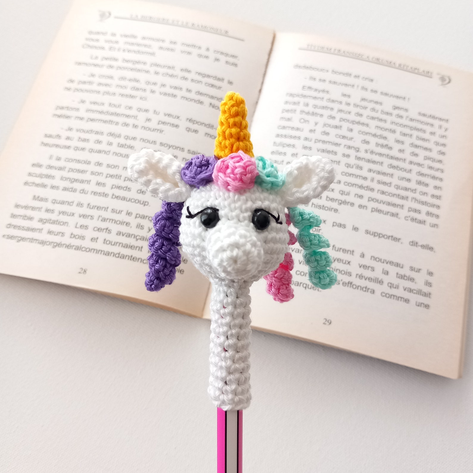 Crochet Unicorn Pencil Topper Pattern, Crochet Elephant Pencil Topper ...