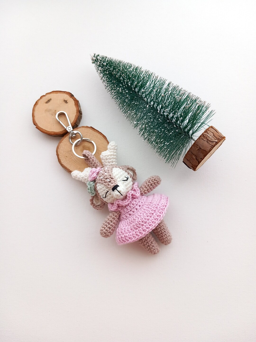 Crochet Deer Keychain, Amigurumi Deer Keychain, Deer Key Chain, Deer ...