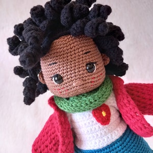 Crochet African American Doll, Amigurumi African American Doll, African ...