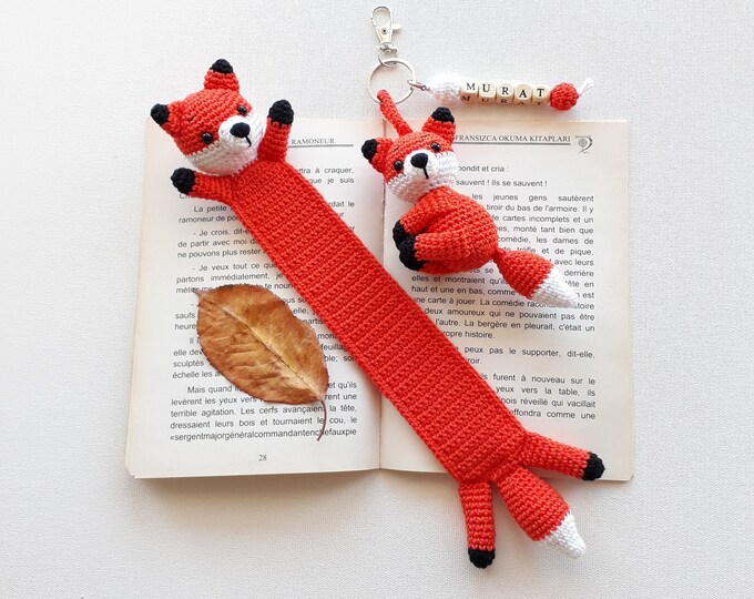 Crochet Fox Bookmark Crochet Fox Keychain Amigurumi Fox - Etsy